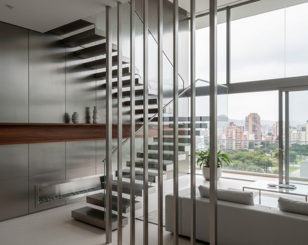 Acero Inoxidable en Interiores: Tendencias de Lujo 2026